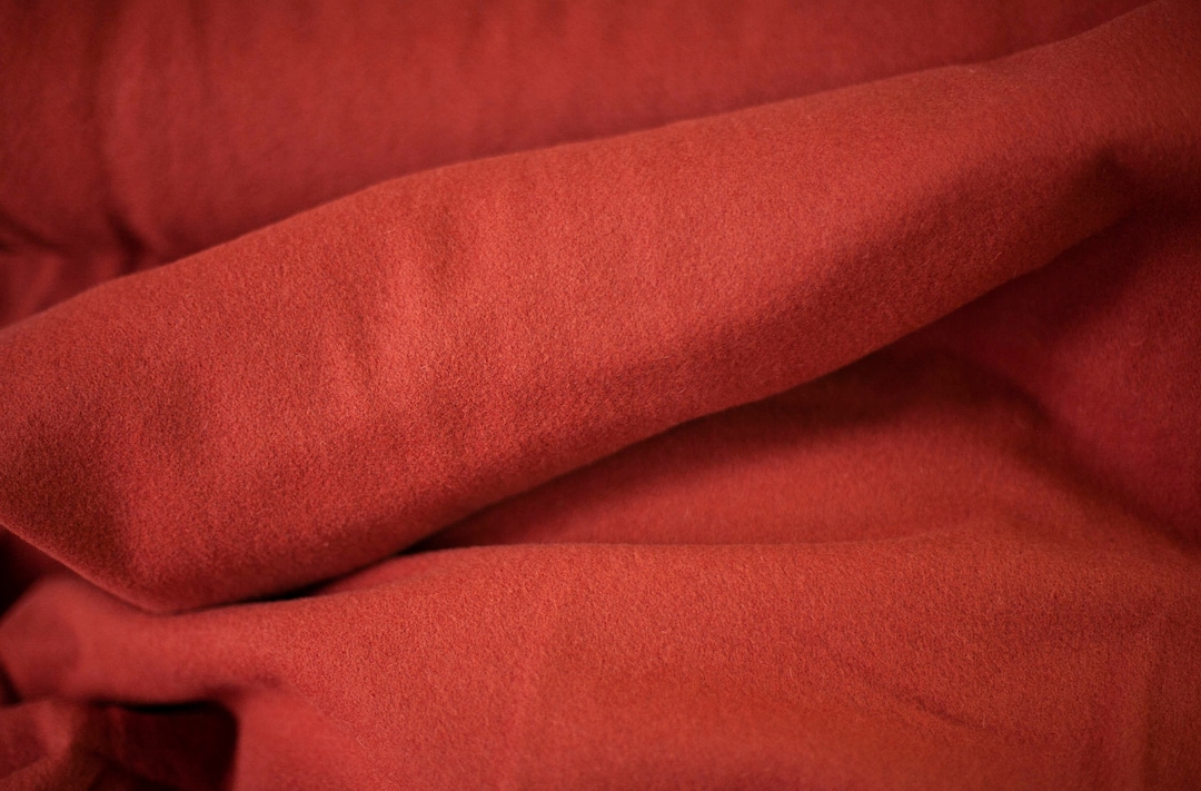 Red Wool Fabric - Etsy
