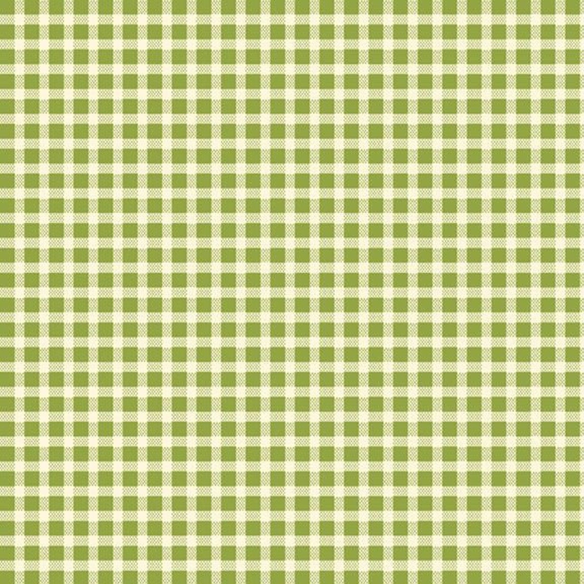 Small Green Check Fabric by Miriam Rawson for Rag Bag Doll Collection ...