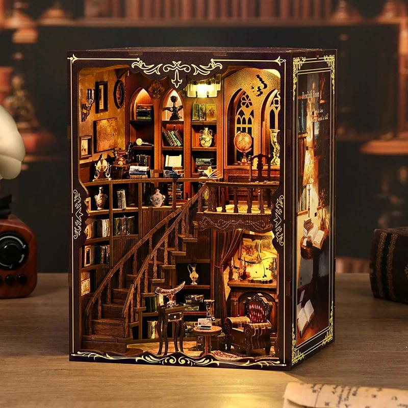 Ancient Rhyme Library DIY Miniature Dollhouse Kit: Spiral Staircase ...