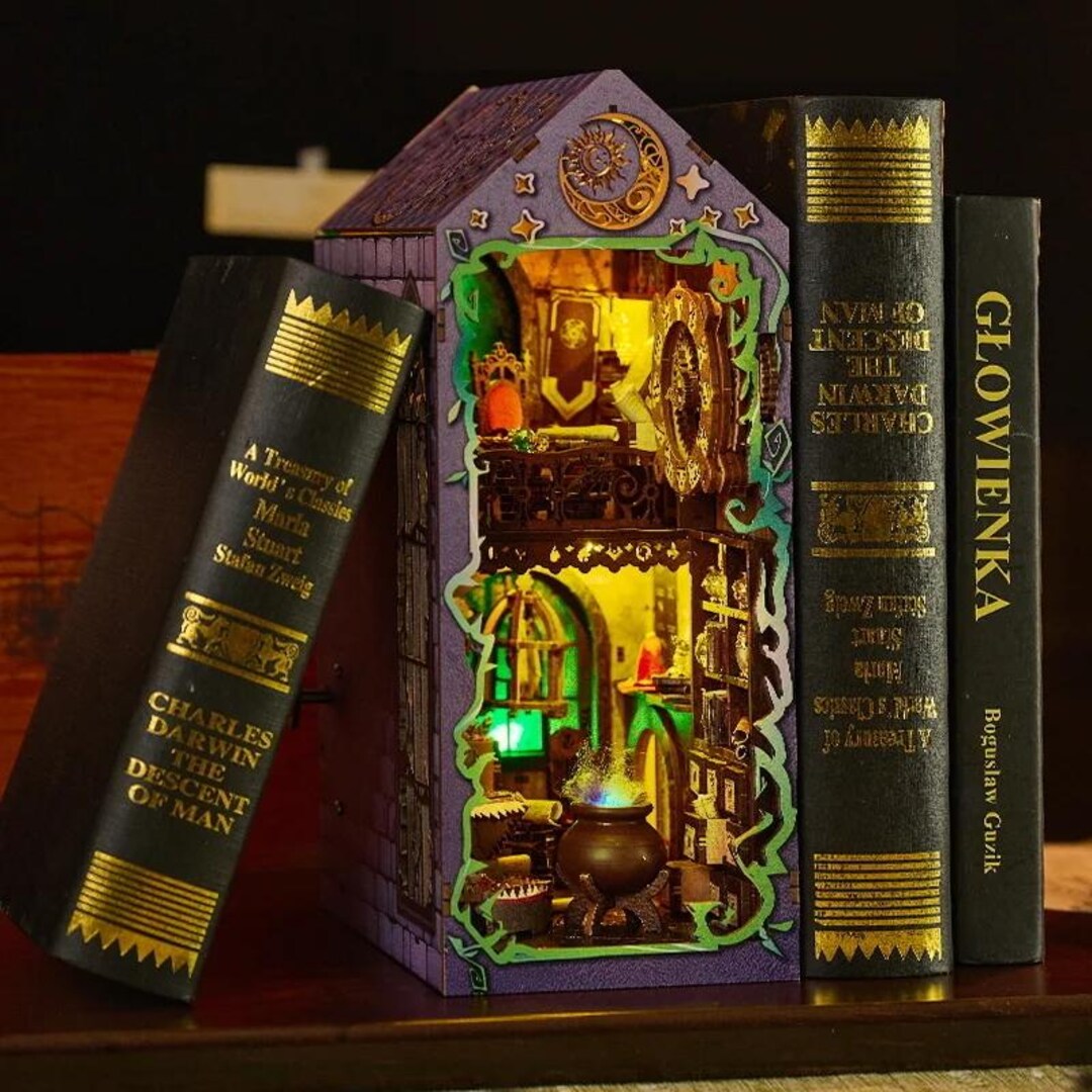DIY Book Nook Kit Mystic Theurge’s Hut Book Nook Alchemist Library Book ...