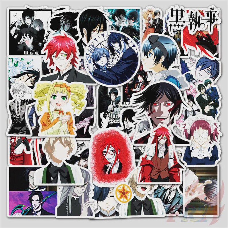 50 Anime Black Butler Sticker Pack for Laptop | Water Bottle | Skate ...