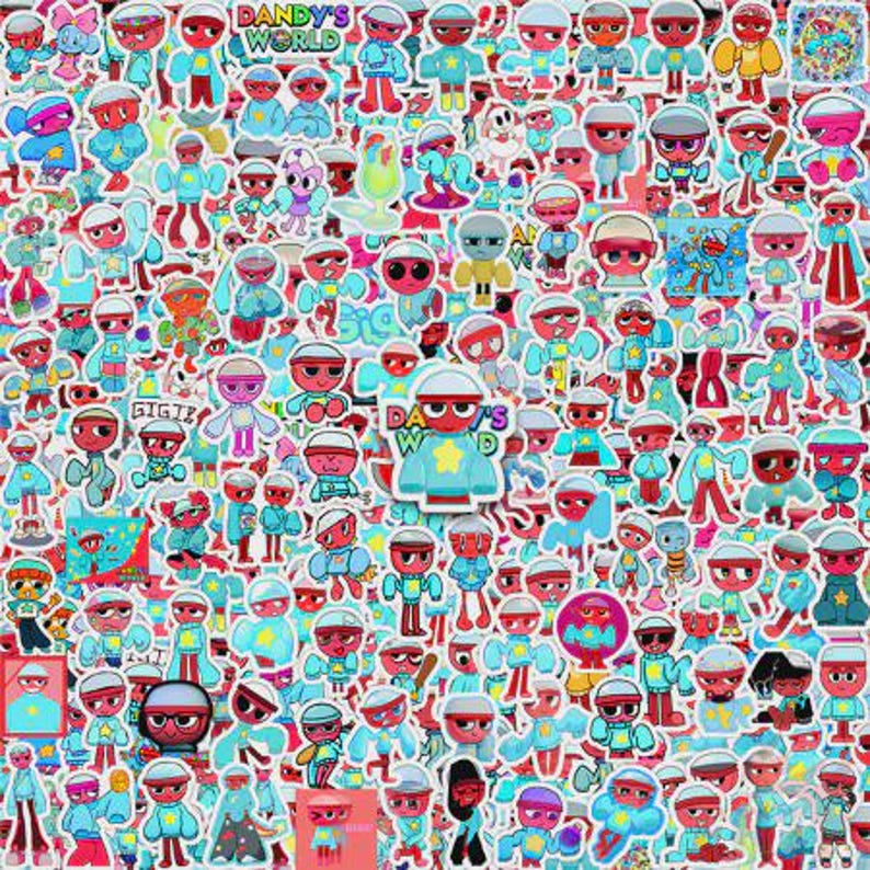 110 Dandy's World Sticker Pack for Water Bottle | Skate Board ...