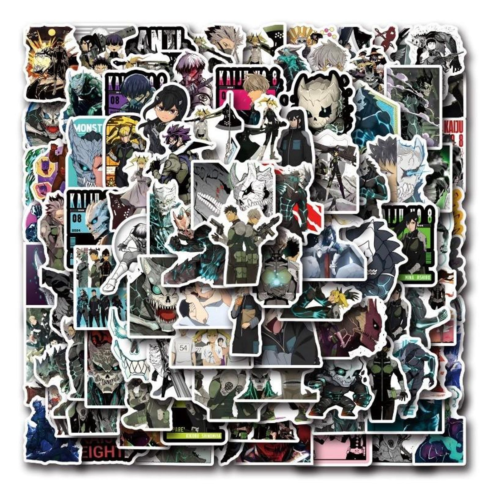 100 Kaiju No. 8 Sticker Pack for Laptop | Water Bottle | Skate Board ...