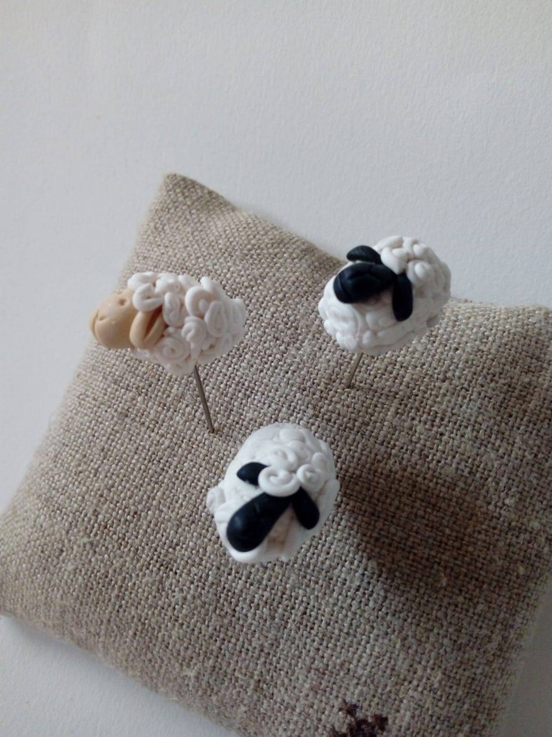 Decorative Clay Sheep Pins for Sewing | Etsy