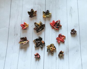 Tumbling Leaves Buttons Galore Collection Autumn Leaf 3D Set - Etsy