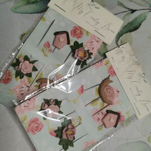 Clay Sewing Pins spring in Pink - Etsy