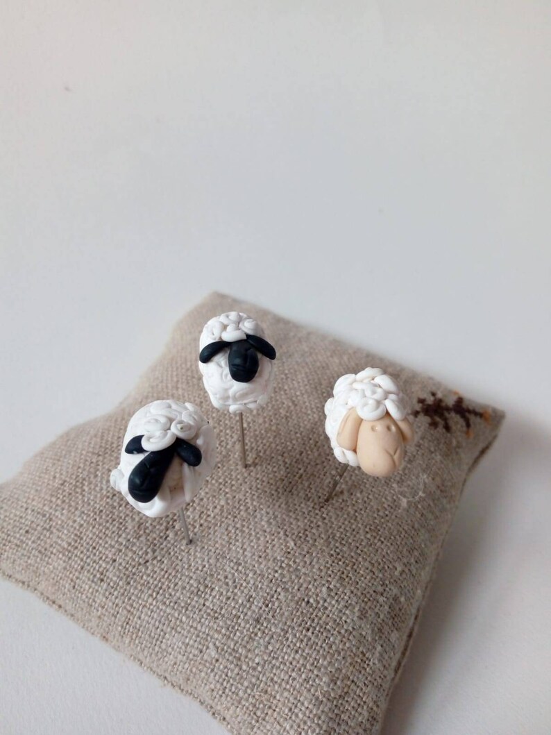 Decorative Clay Sheep Pins for Sewing | Etsy
