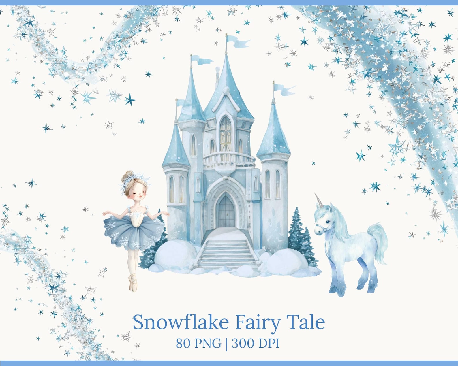 Winter Fairy Clipart, Snow Fairy Tale PNG, Winter Princess, Animals ...