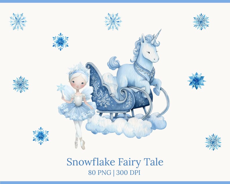 Winter Fairy Clipart, Snow Fairy Tale PNG, Winter Princess, Animals ...