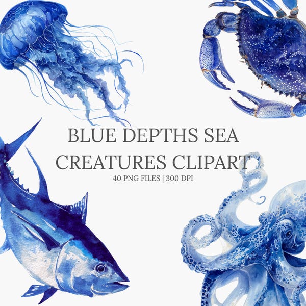 Blue Crab Clipart - Etsy