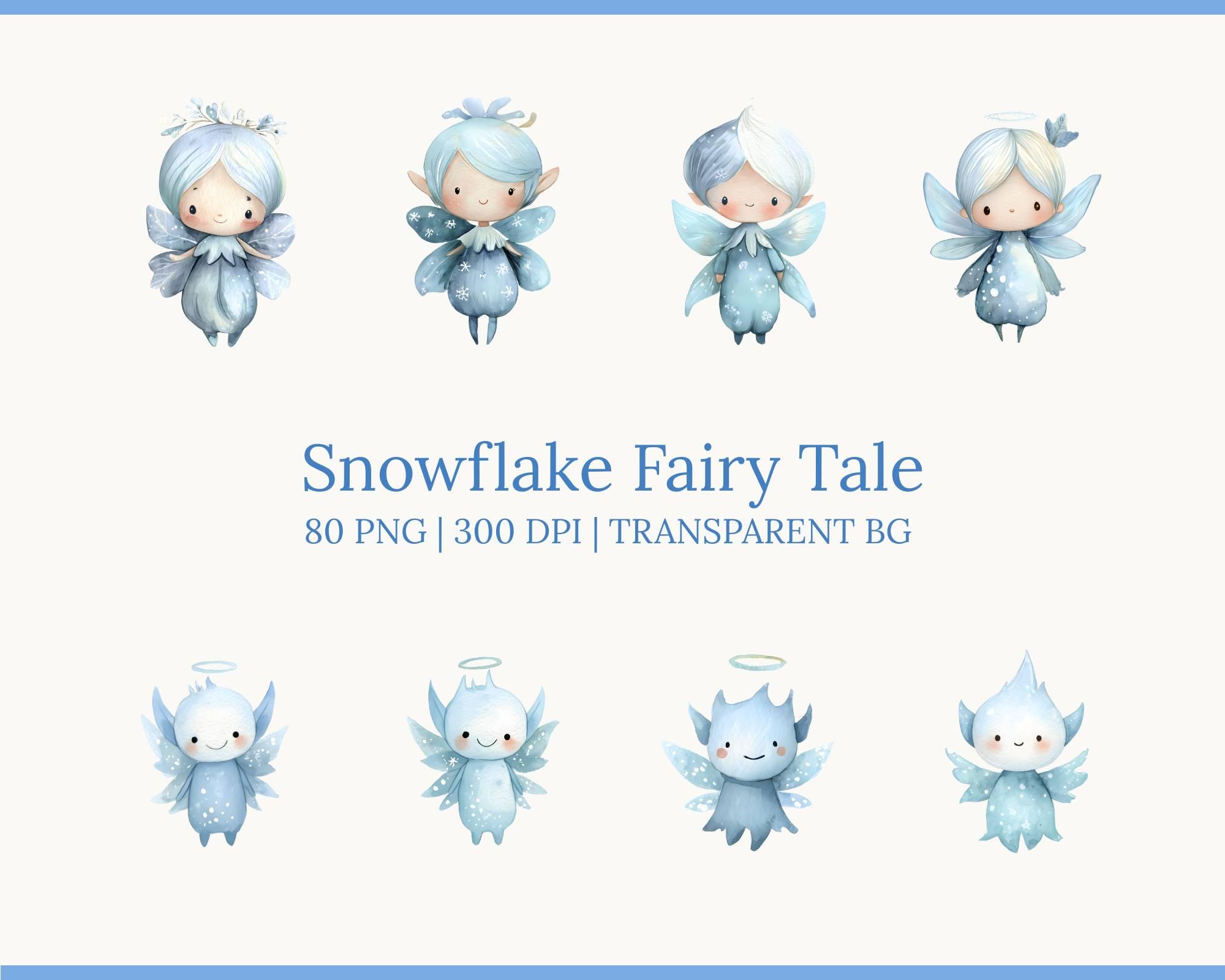 Winter Fairy Clipart, Snow Fairy Tale PNG, Winter Princess, Animals ...
