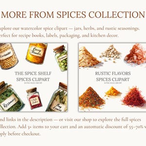 Watercolor Herb Clipart PNG – Basil, Rosemary, Parsley Kitchen Spices ...