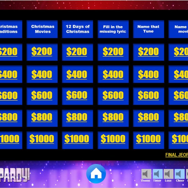 Christmas Jeapordy - Etsy