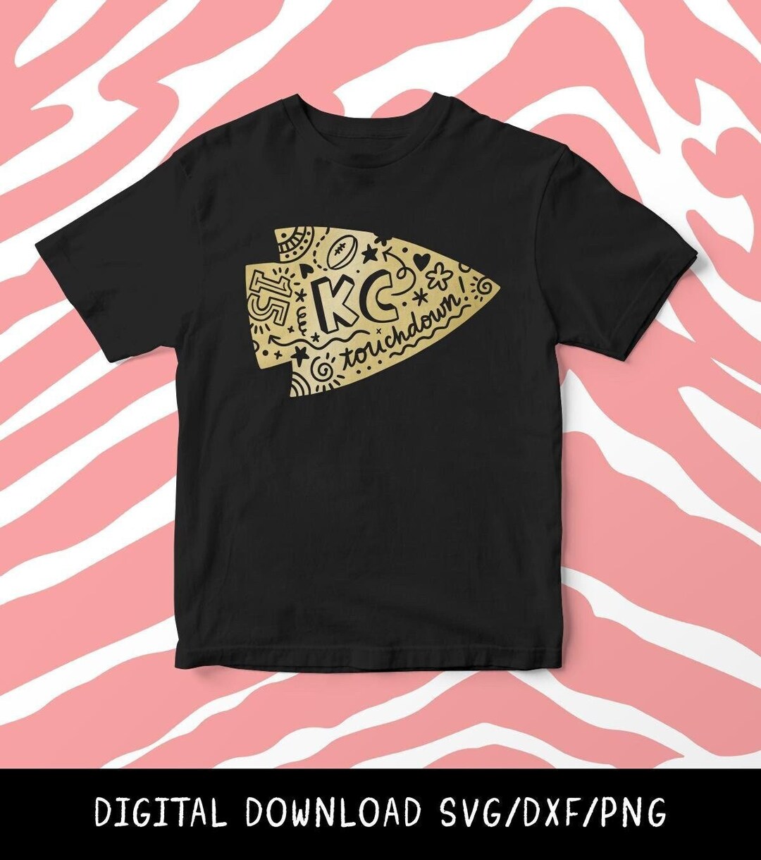 Kansas City Football Arrowhead Lettering SVG PNG DXF File for Cricut or ...