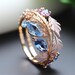 Wings of Freedom Ring: Sterling Silver Feather & Gemstone Statement ...