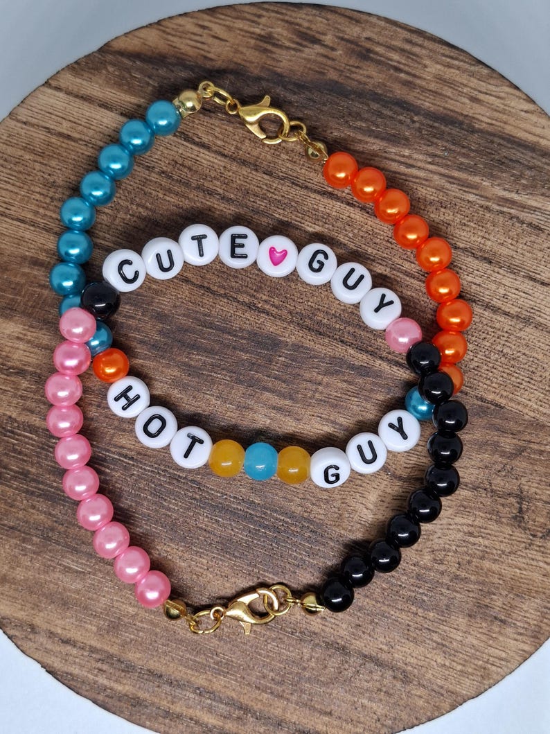 Matching Hotguy and Cuteguy Bracelets (DDVAU) - Etsy