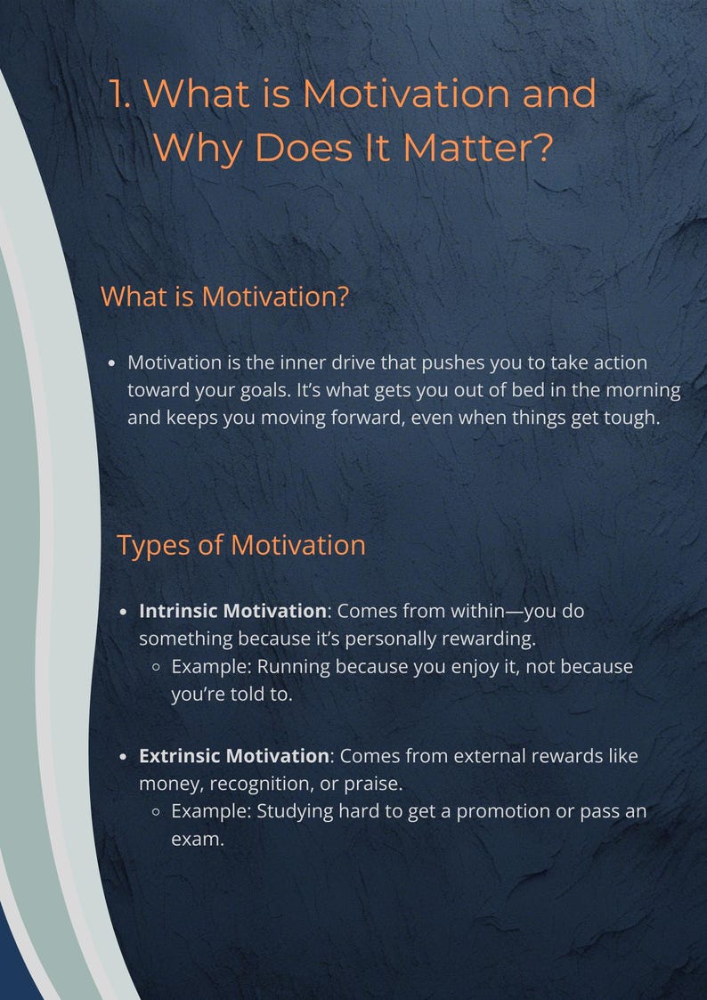 Be Motivated – Printable Motivation Guide PDF | Self-development ...