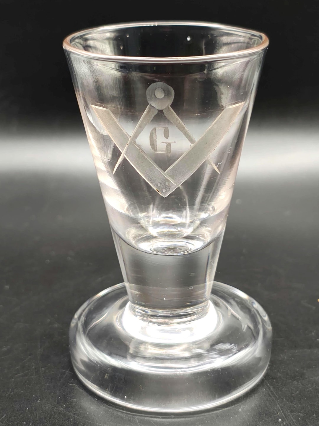 Rare Late Regency/early Victorian Masonic Firing Glass Etched Square ...