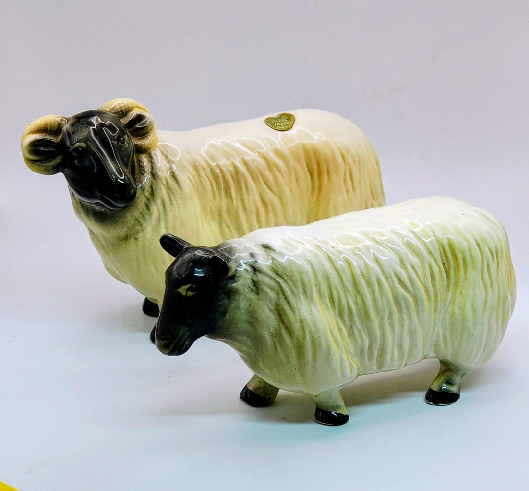 Vintage Melba Ware Blacked Faced Ram and Ewe C1960's - Etsy
