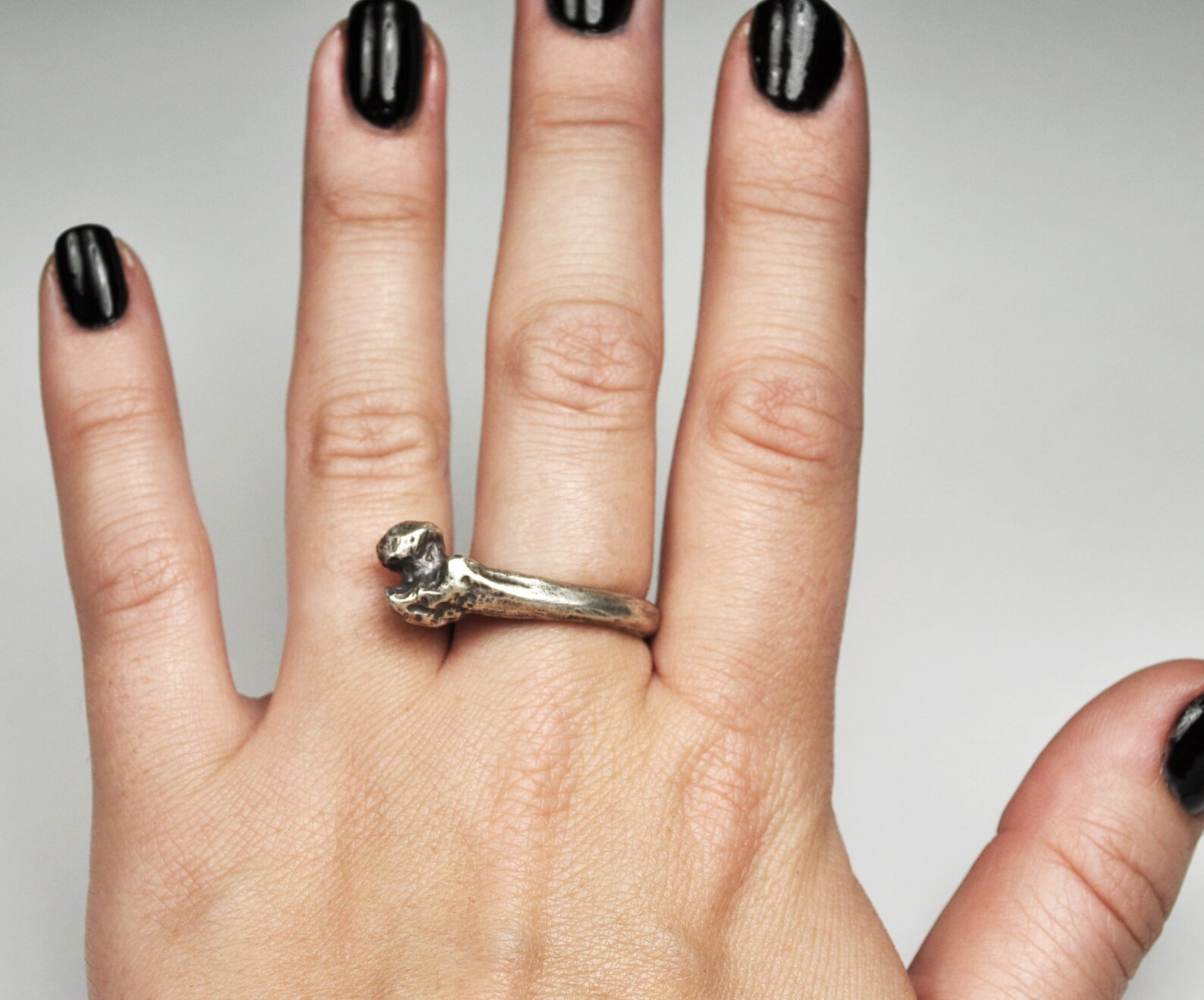 Silver Bone Ring - Etsy