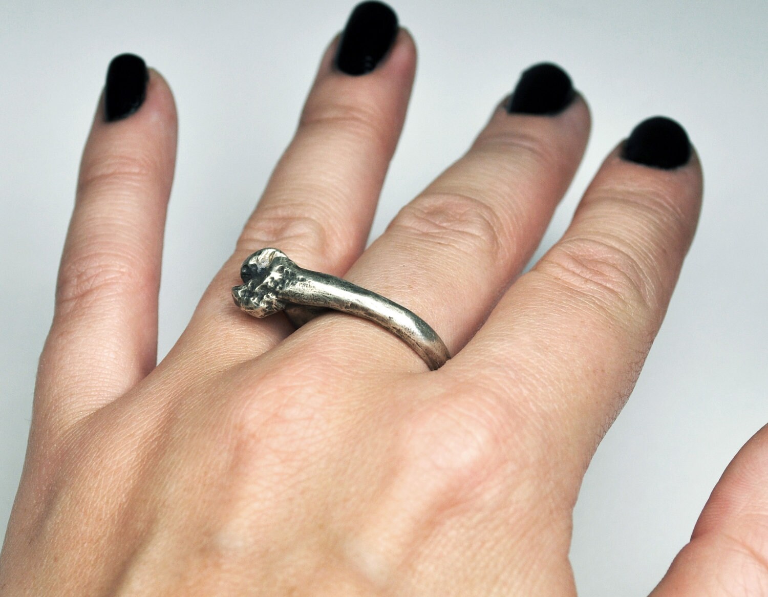 Silver Bone Ring - Etsy