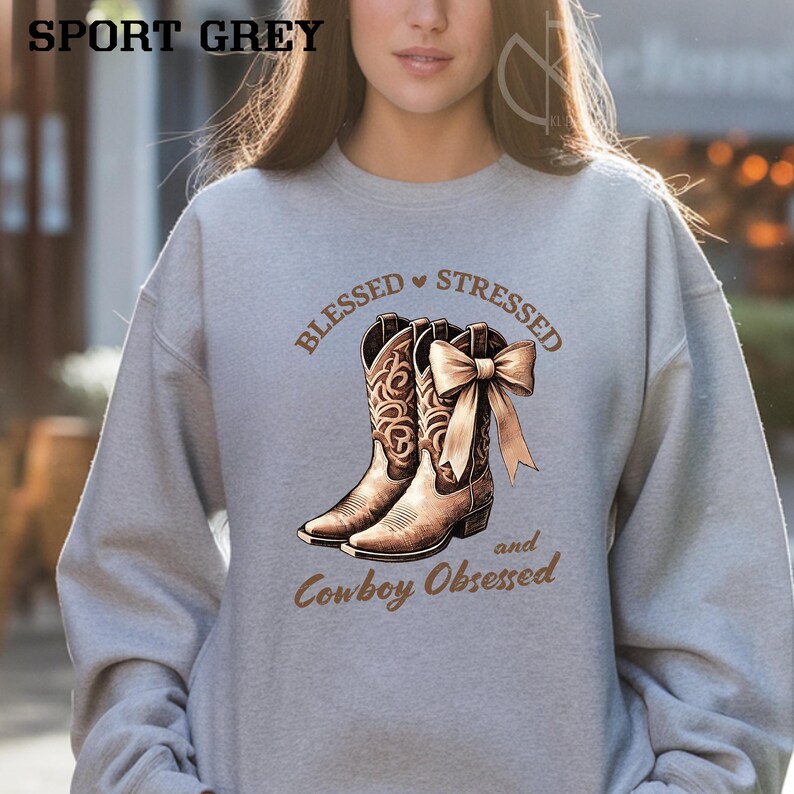 Blessed Stressed and Cowboy Obsessed Shirt, Western Cowgirl Graphic Tee ...