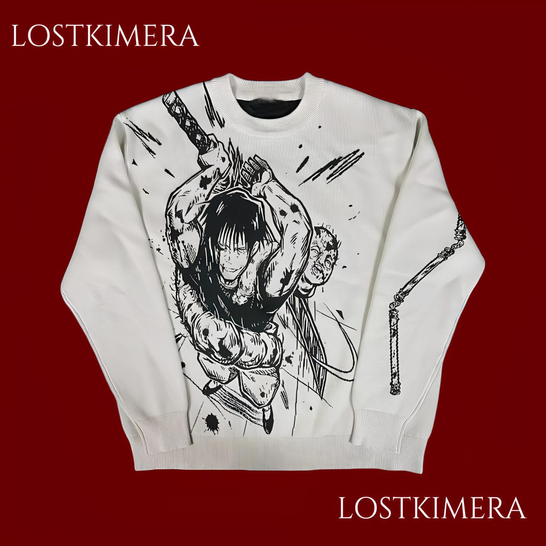 Handmade Premium Anime Jujutsu Kaisen Toji Knitted Sweater,jjk Toji ...