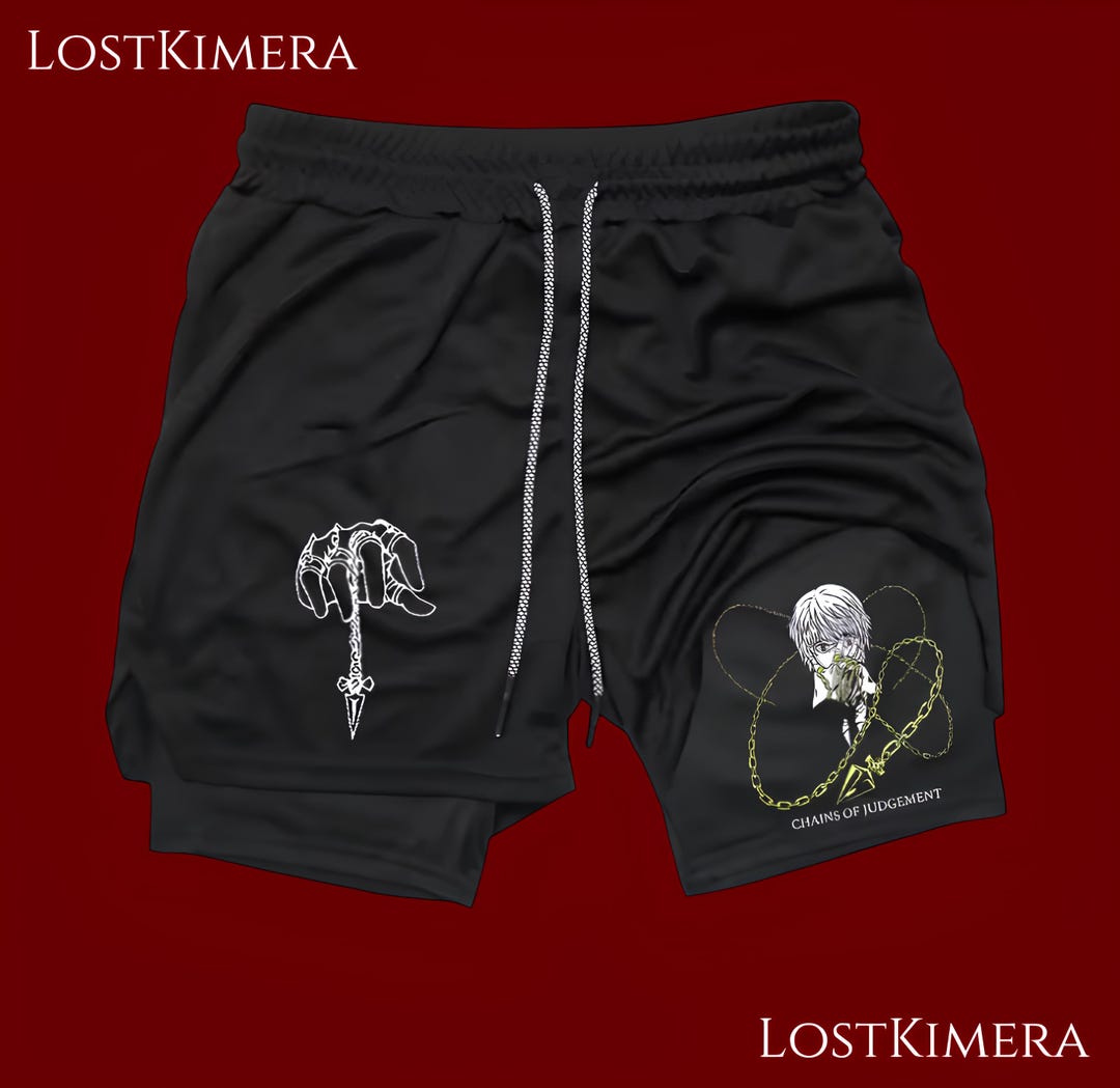 Anime Gym Hunter X Hunter Kurapika Compression Shorts,anime 2 in 1 Gym ...