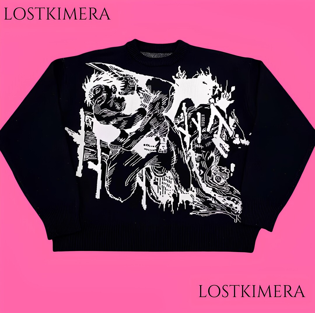 Anime Jujutsu Kaisen Toji Fushiguro Knitted Sweater,jjk Toji Knitted ...