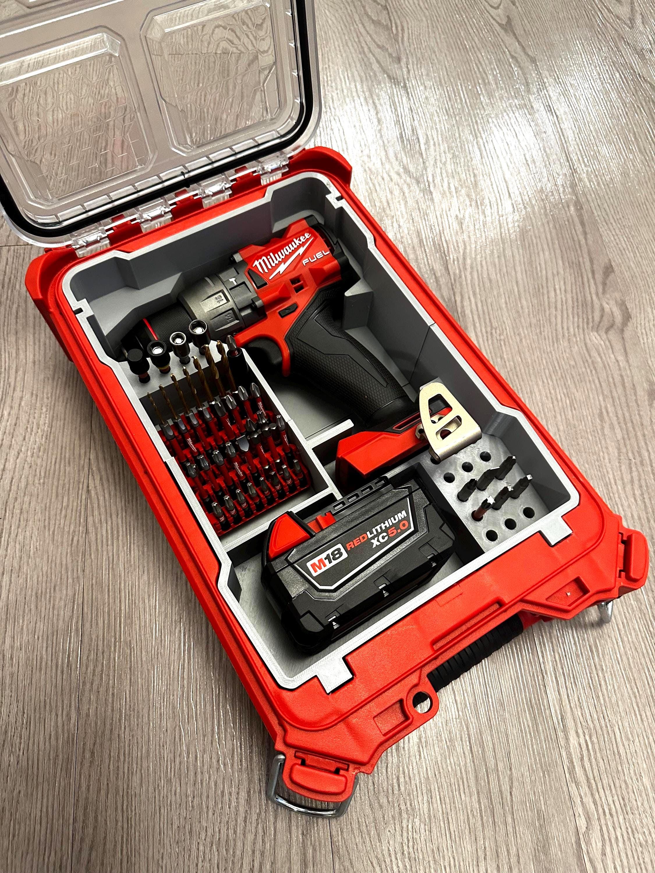 Milwaukee M18 Fuel Hammer Drill PACKOUT Insert W/ Bit Storage - Etsy