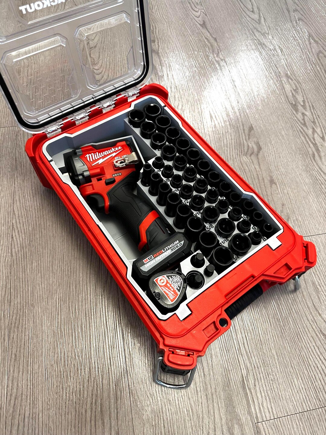 Milwaukee M12 3/8" Compact Impact PACKOUT Insert W/ Socket Organizer - Etsy