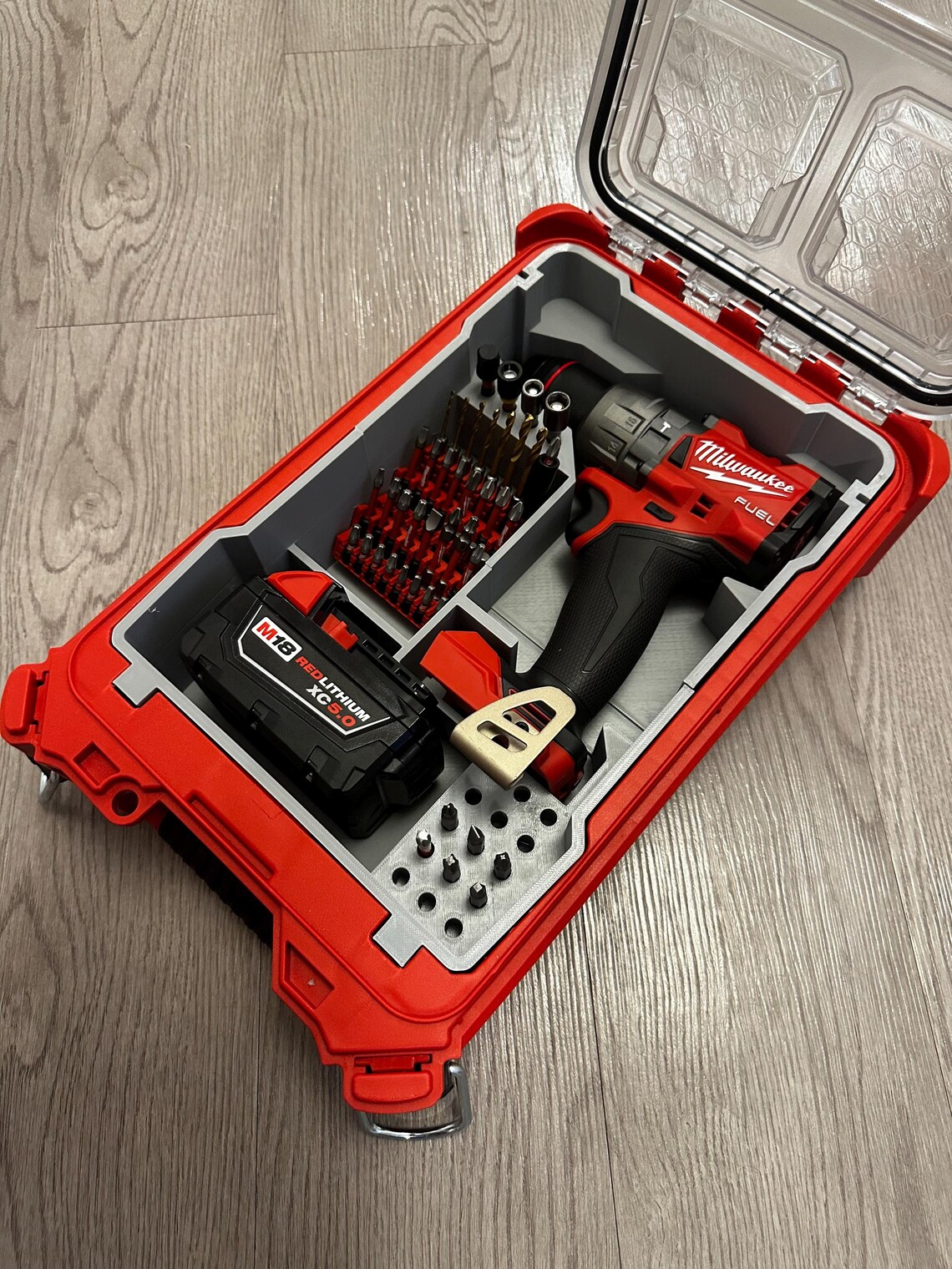 Milwaukee M18 Fuel Hammer Drill PACKOUT Insert W/ Bit Storage - Etsy
