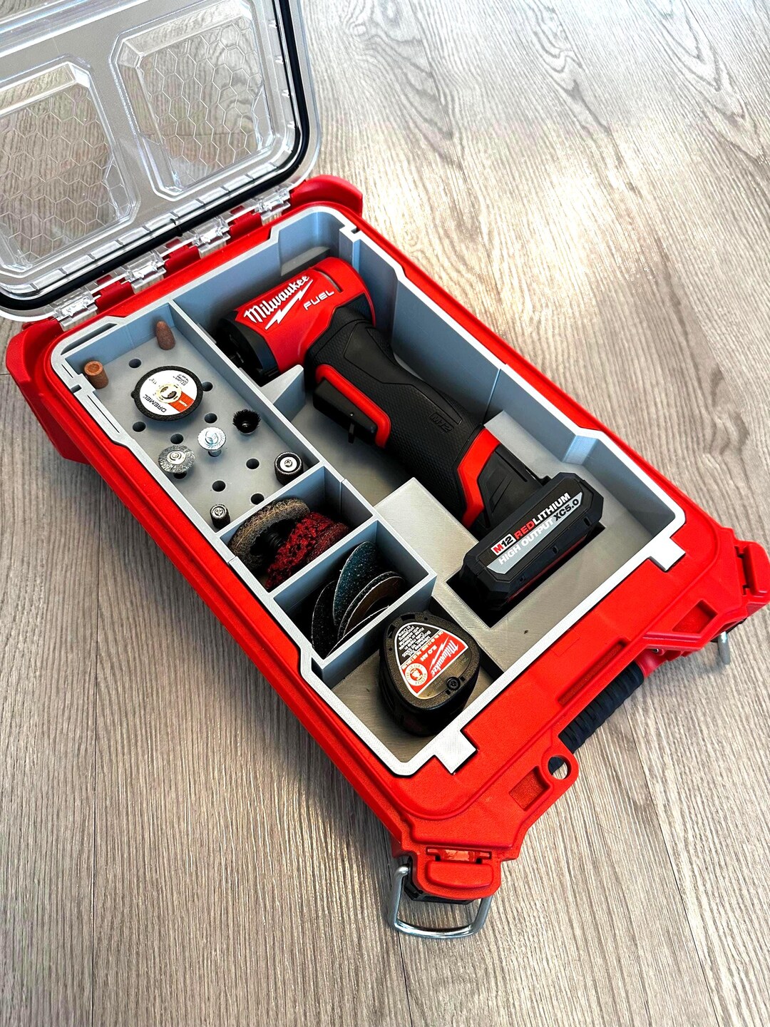 Milwaukee M12 1/4" Right Angle Die Grinder PACKOUT Organizer - Etsy