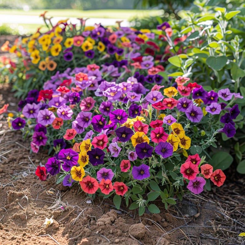 Mixed Calibrachoa Seeds Mini Petunia Rainbow Colors Easy Grow Hanging ...