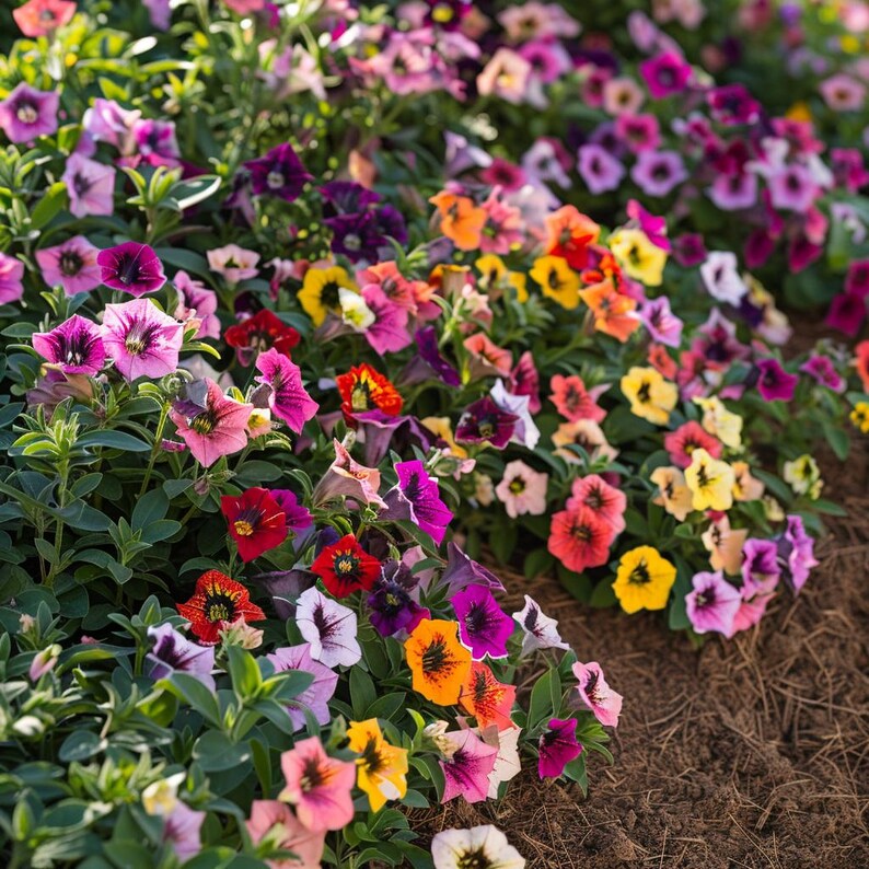 Mixed Calibrachoa Seeds Mini Petunia Rainbow Colors Easy Grow Hanging ...