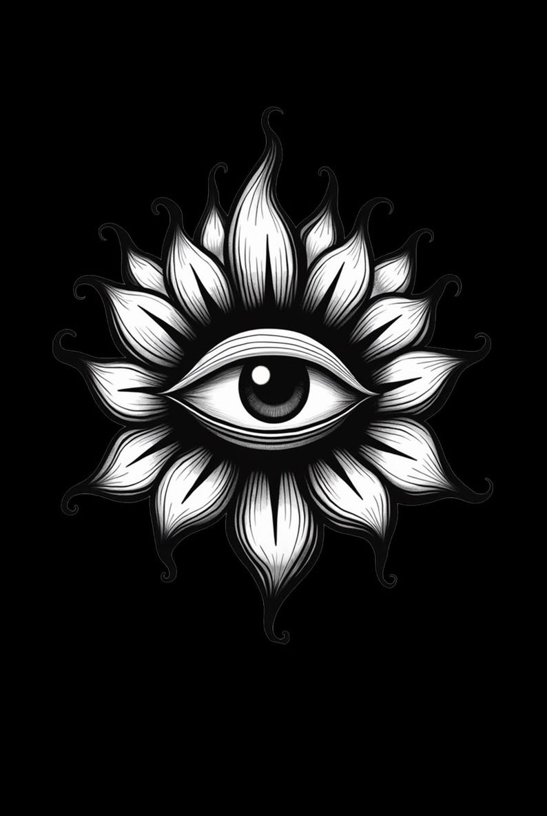Mystic Eye of Lotus – 23 Sacred Vector Graphics | Third Eye PNG ...