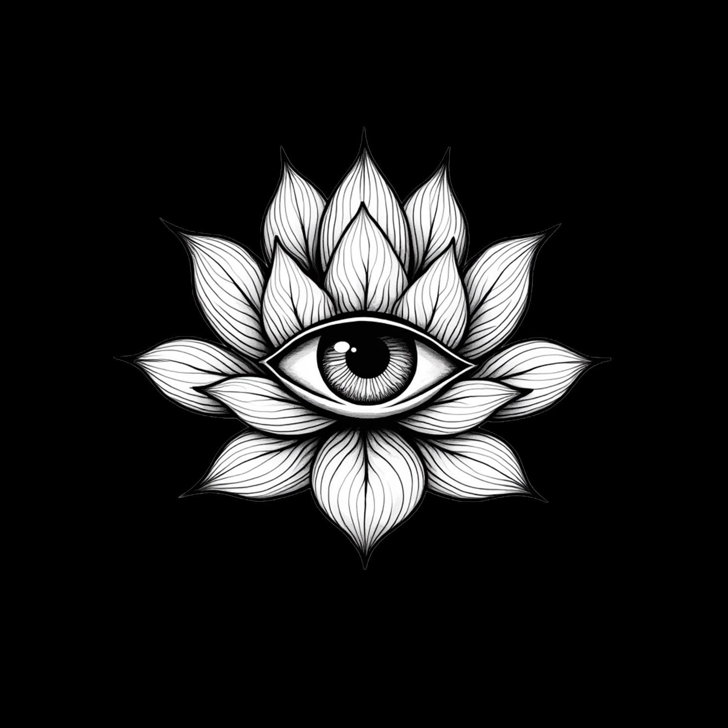 Mystic Eye of Lotus – 23 Sacred Vector Graphics | Third Eye PNG ...