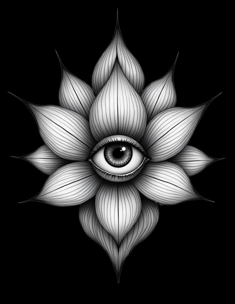 Mystic Eye of Lotus – 23 Sacred Vector Graphics | Third Eye PNG ...