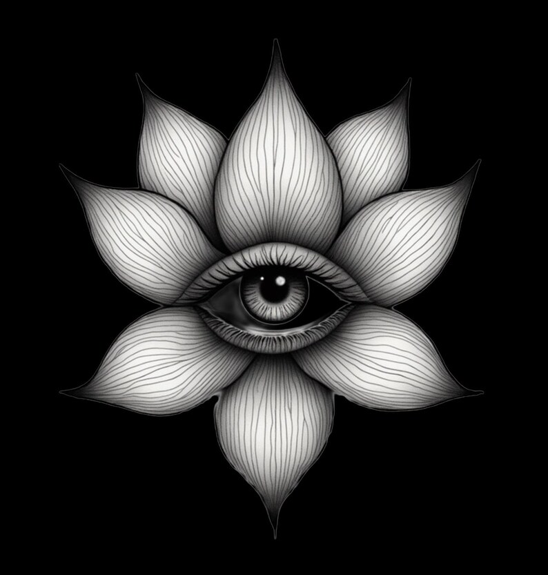 Mystic Eye of Lotus – 23 Sacred Vector Graphics | Third Eye PNG ...