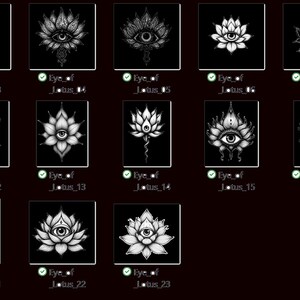 Mystic Eye of Lotus – 23 Sacred Vector Graphics | Third Eye PNG ...