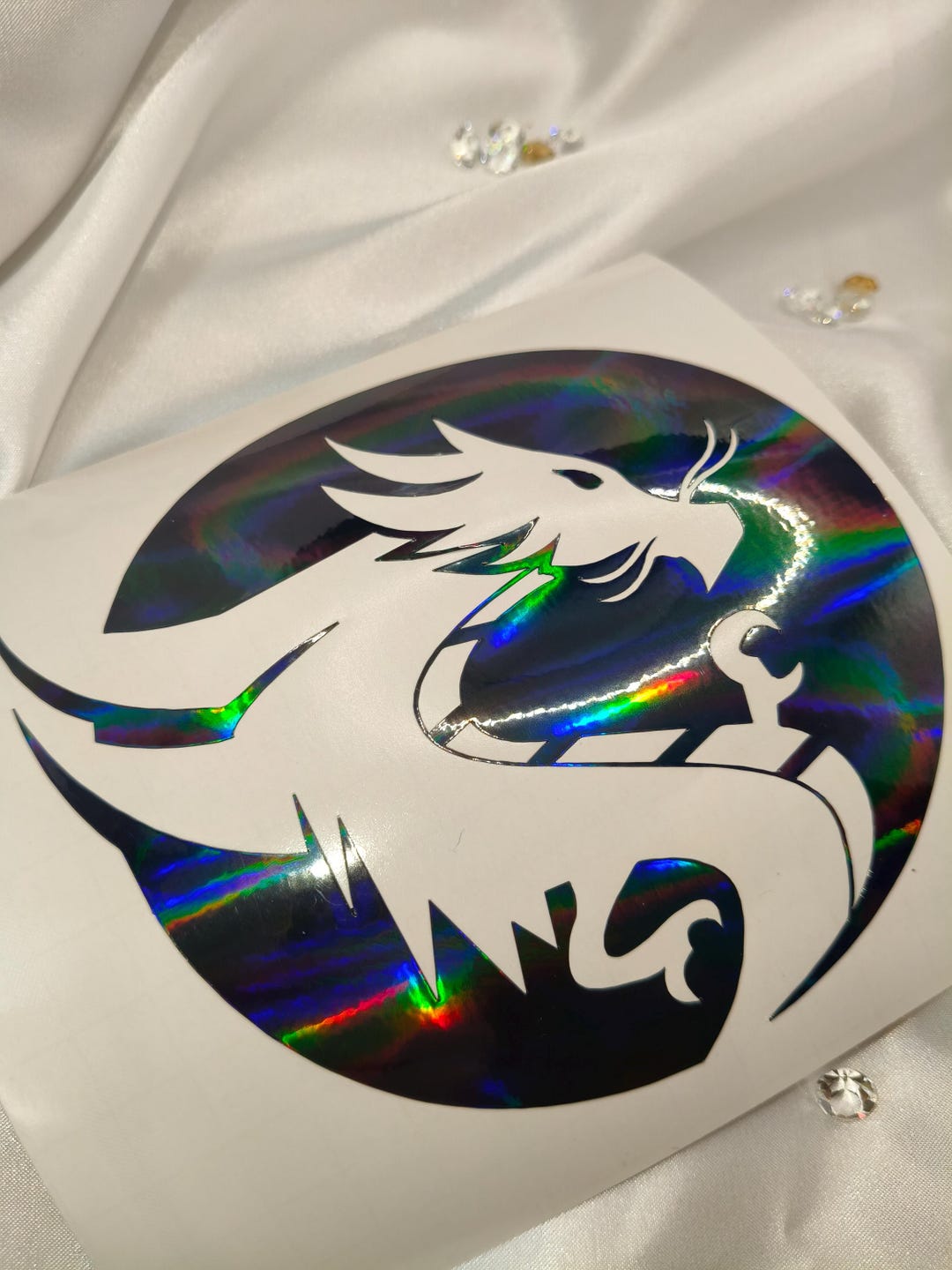 Holographic Dragon Car Sticker: JDM Style Vinyl Decal - Etsy