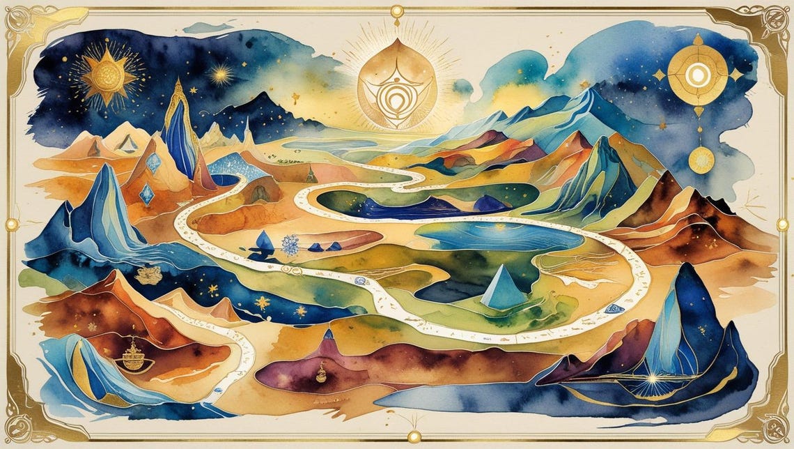 Spiritual Journey Map – Self Discovery Printable Guide | Soul Healing ...