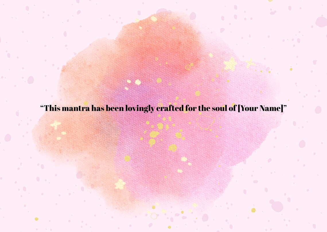 Sultan’s Personalized Mantra Letter Service - Etsy