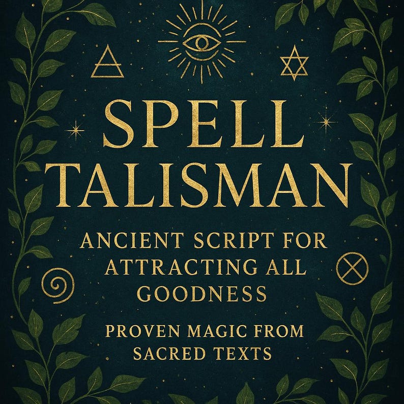 Spell Talisman| Ancient Script for Attracting All Goodness ,proven ...