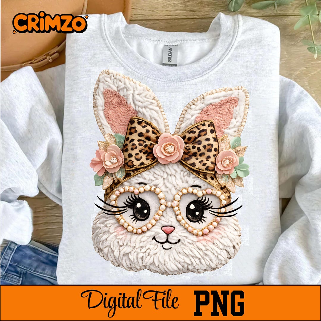 Leopard Easter Bunny PNG | Cute Girly Shirt Design | Retro Mama Graphic ...