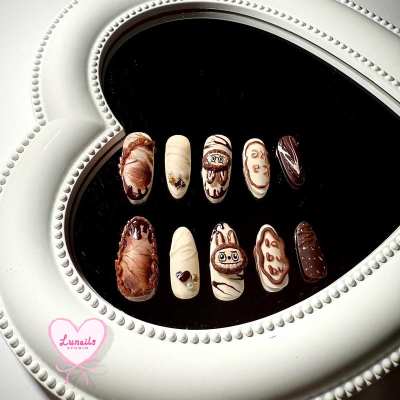 Labubu Press on Nails - Etsy