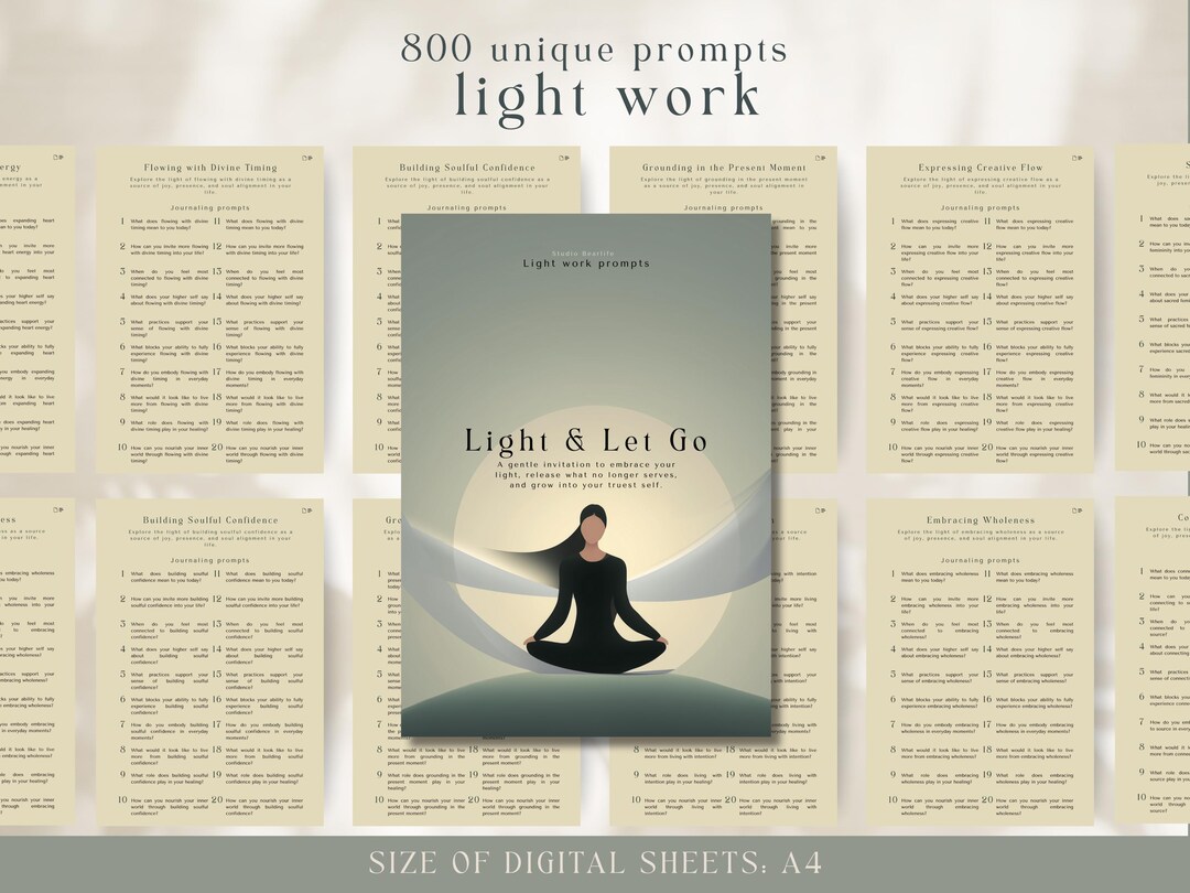 Light & Let Go | 800 Light Work Prompts Printable Journal PDF | Self ...