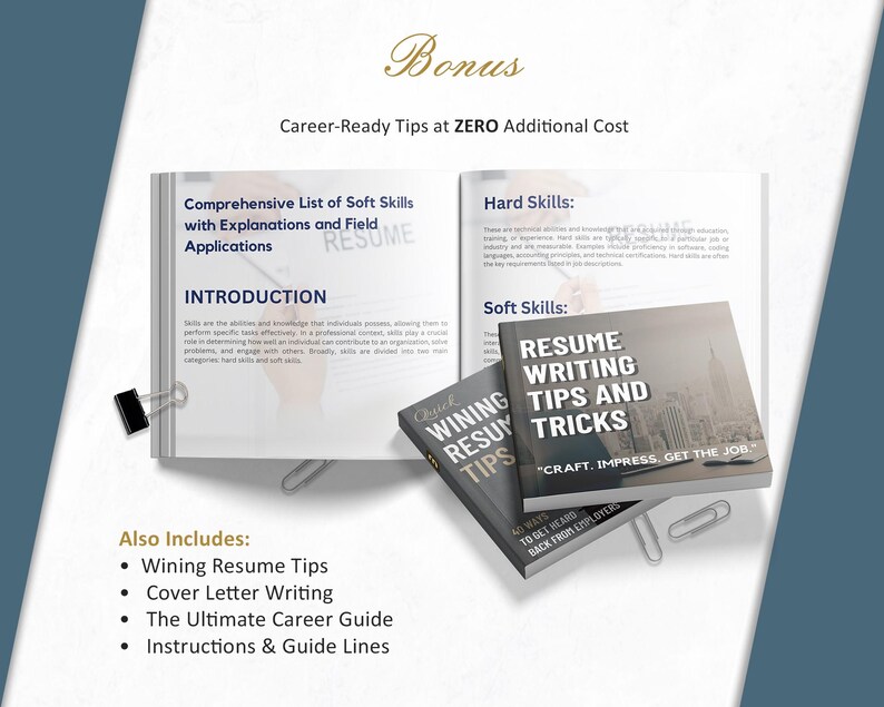 Modern Resume Template Bundle: Cover Letter, References (google Docs ...