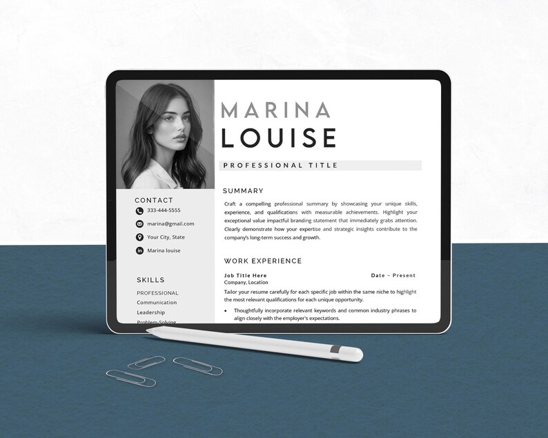 Modern Resume Template Bundle: Cover Letter, References (google Docs ...