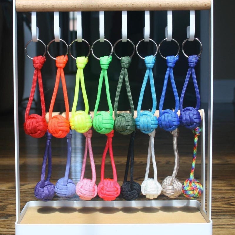 Volleyball Cord Keychain - Etsy